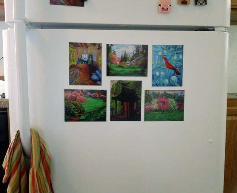 Set of Oversized "fridge Art" Magnets Featuring Original Whimsical Art ...