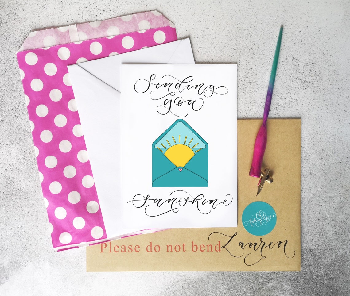 Sending You Sunshine Card | Etsy UK