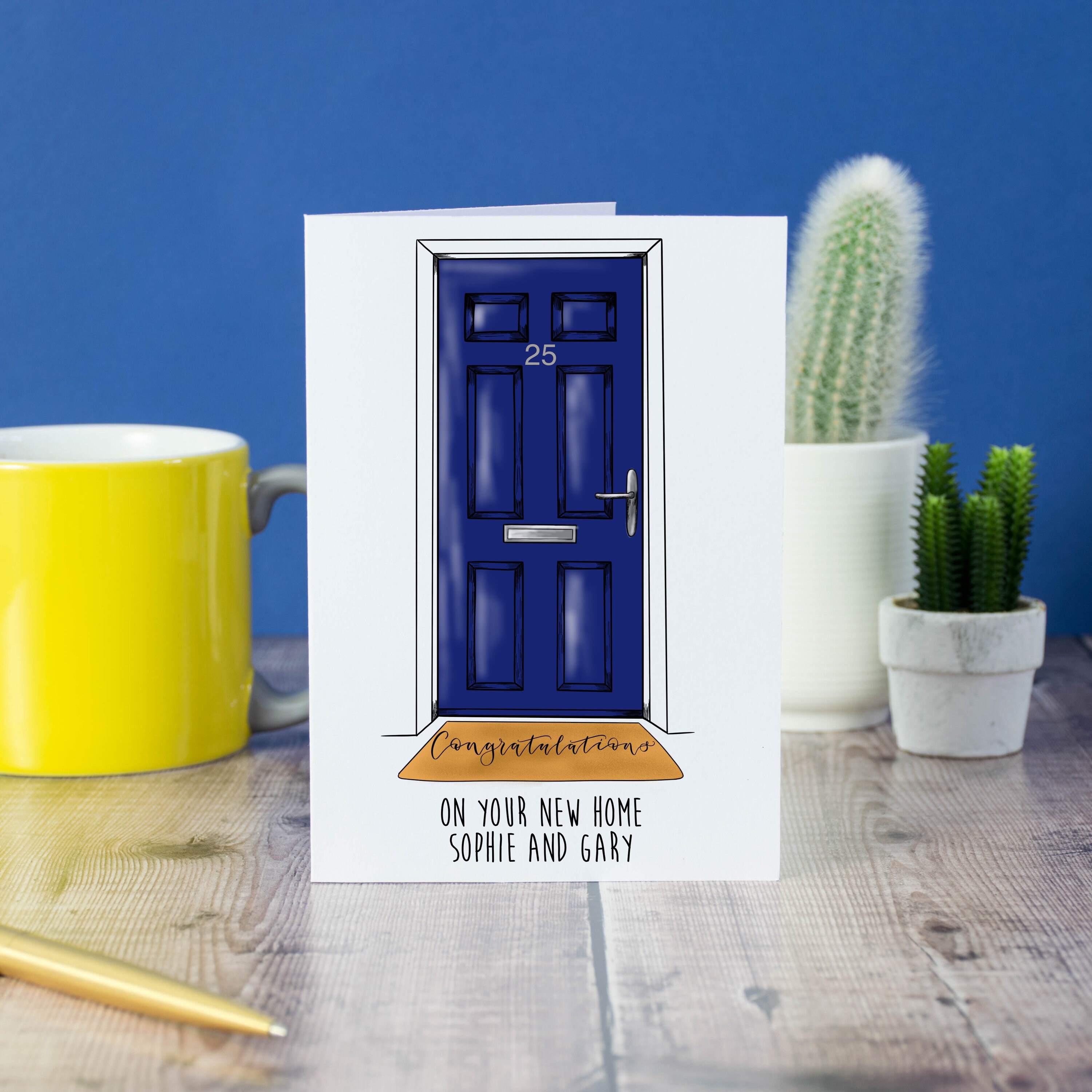 Personalised New Home Card - Change the Colour of the Door and Door ...