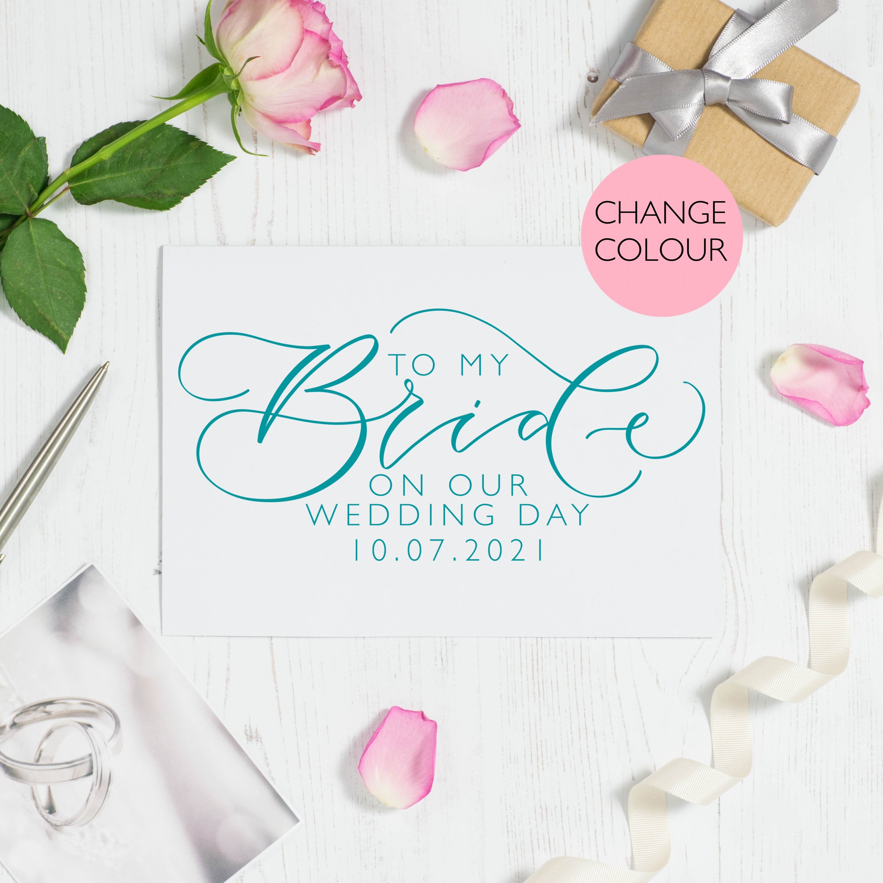 Personalised to My Bride on Our Wedding Day - Wedding Morning Card ...