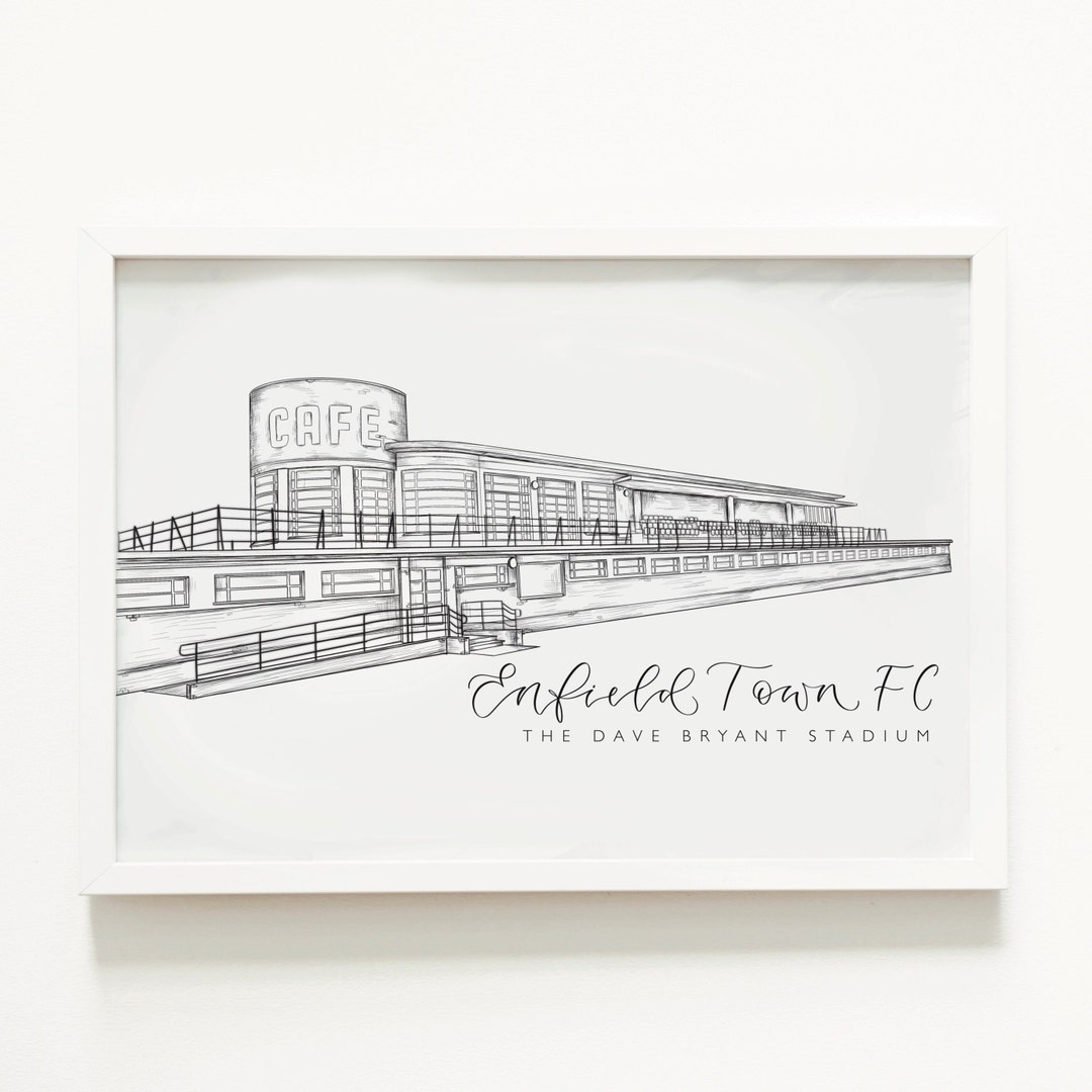Enfield Town Football Club Illustration - Print of the Dave Bryant ...