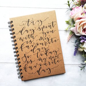 Personalised Notebook With Hand-lettered Calligraphy A5 Lined Notebook ...