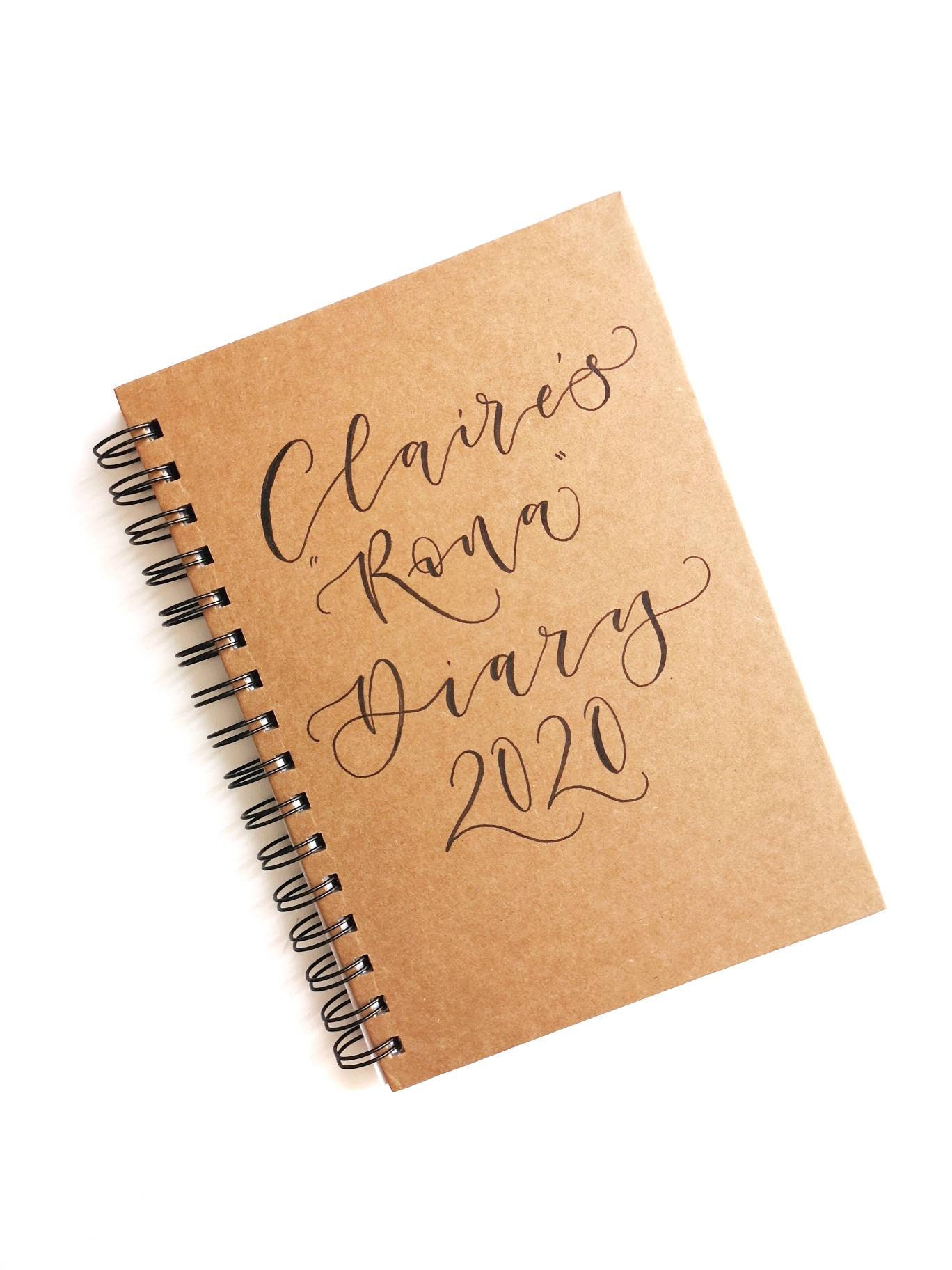 Personalised Notebook With Hand-lettered Calligraphy A5 | Etsy