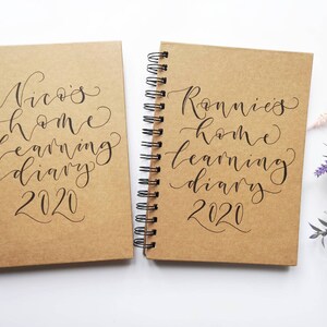 Personalised Notebook With Hand-lettered Calligraphy A5 Lined Notebook ...