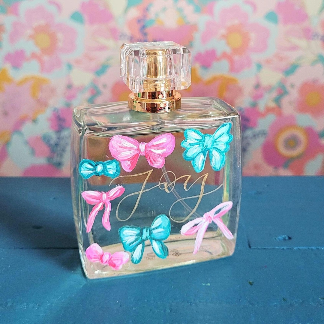 Bow Perfume Bottle - Engraved and Hand Painted Perfume Bottle ...