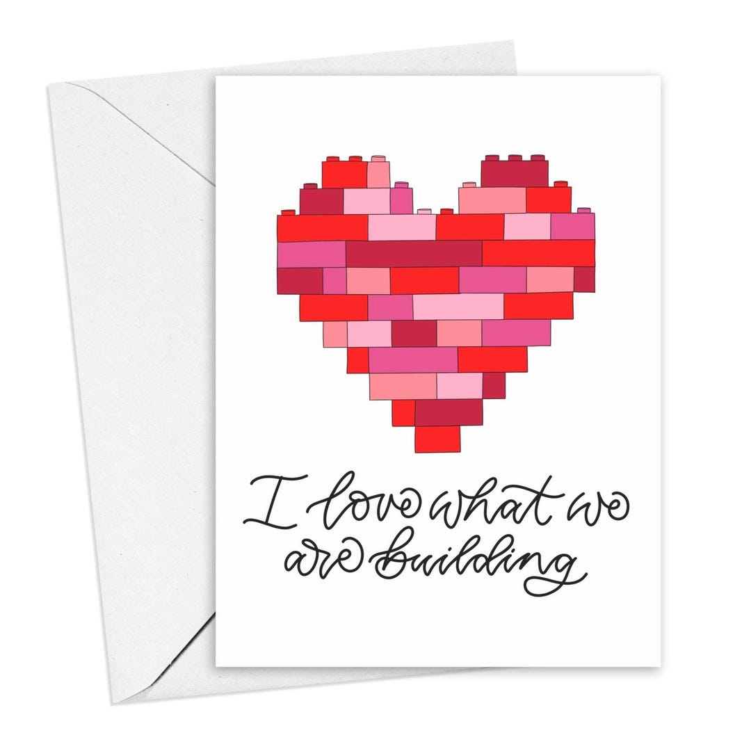 Anniversary Card: I Love What We Are Building Together - Etsy UK
