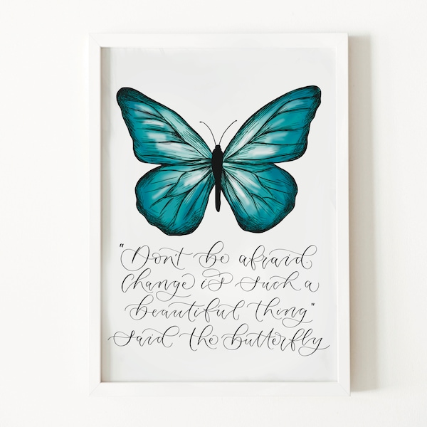 Butterfly Change Poster - Etsy