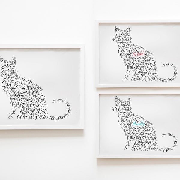 Word Art Calligram - Etsy
