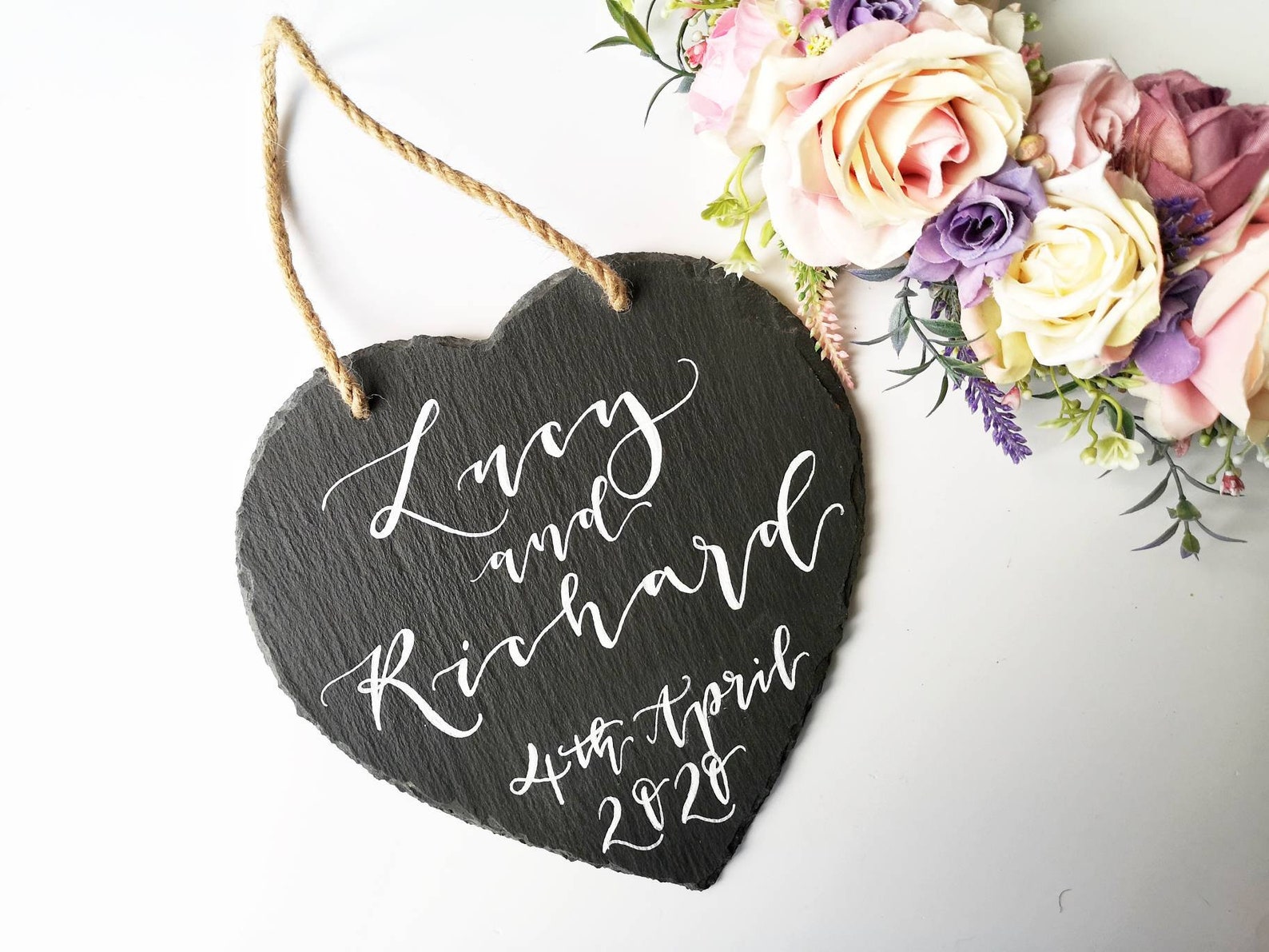 Personalised Large Slate Sign Decorated With Hand-lettered | Etsy UK