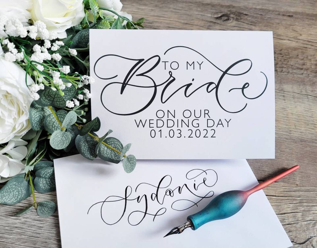 Personalised to My Bride on Our Wedding Day - Wedding Morning Card ...