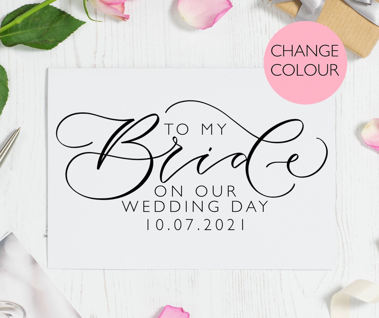 Personalised to My Bride on Our Wedding Day - Wedding Morning Card ...