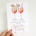 Aperol Spritz Birthday Card - Happy Birthday to My Spritz Sister - Etsy UK