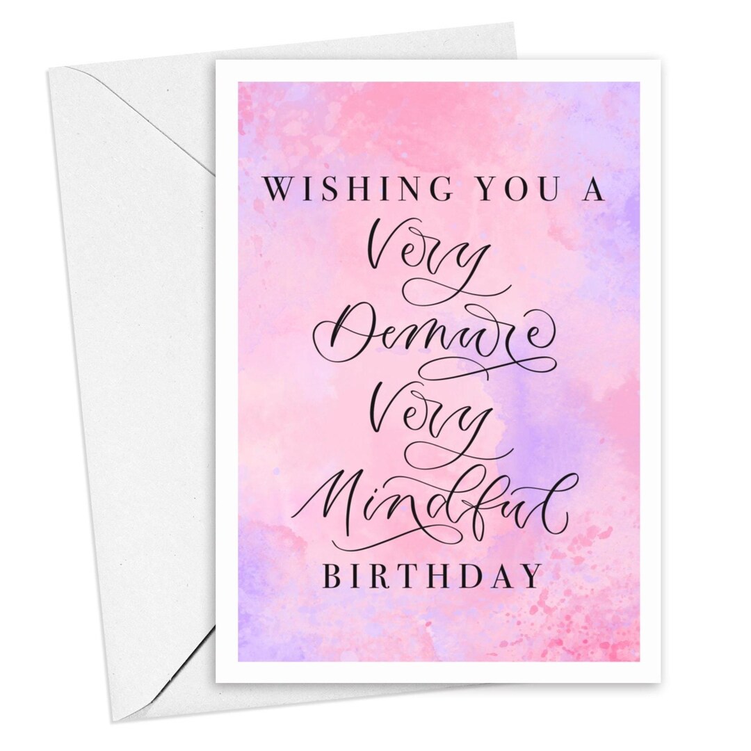 Very Demure Very Mindful Birthday Card - Etsy