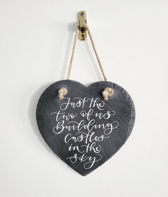 Personalised Large Slate Sign Decorated With Hand-lettered | Etsy UK