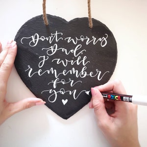 Personalised Large Slate Sign Decorated With Hand-lettered Calligraphy ...