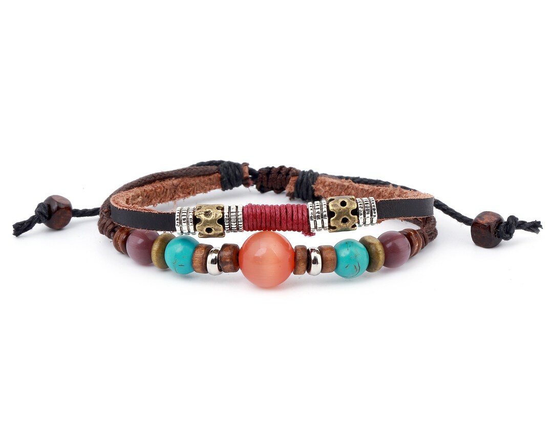 Hippie Bracelet // Leather Bracelet for Woman // Woman Leather Bracelet ...