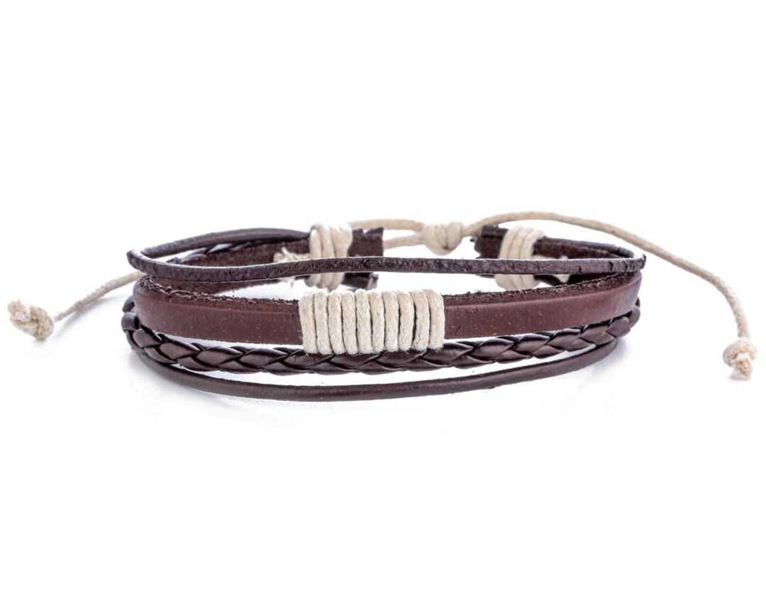 Leather Multistrand Bracelet for Men // Men's Leather Bracelet ...