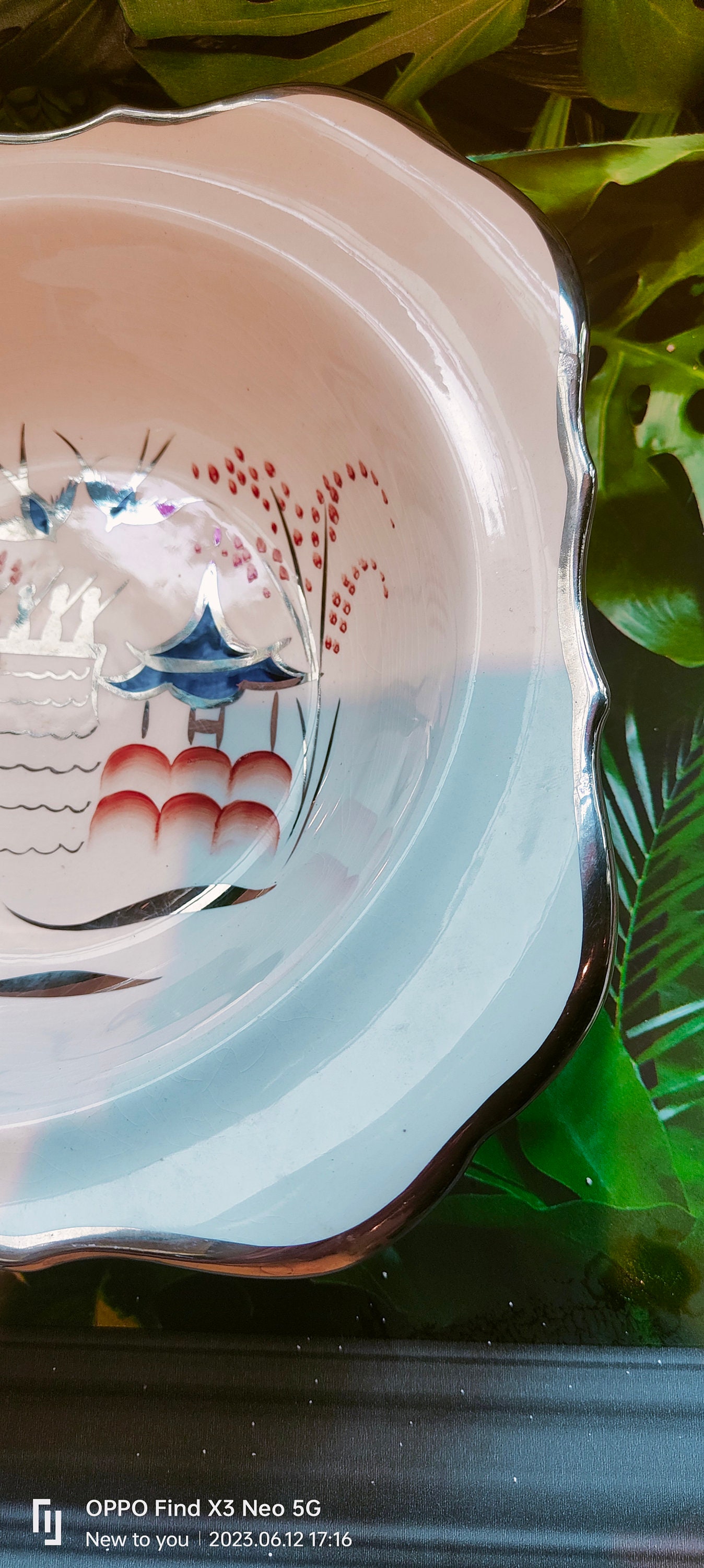 Pagoda Hand Painted Dish Yeoman Plate by Lancaster & Sandland Ltd ...