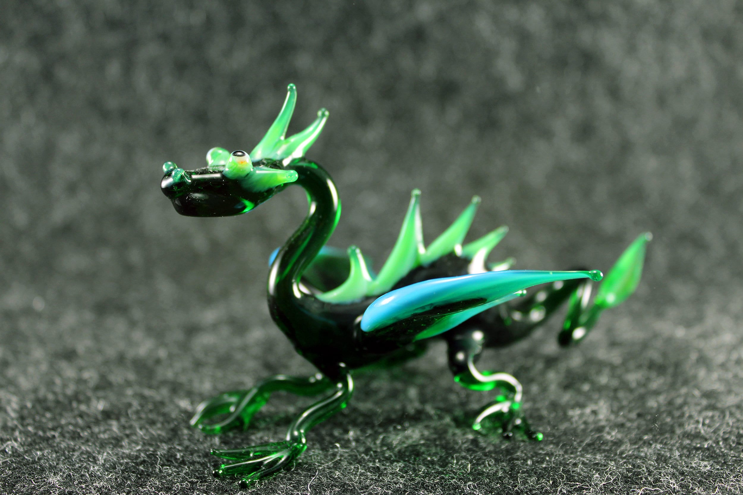 Glass dragon art glass home decor dragon fused glass dragon | Etsy