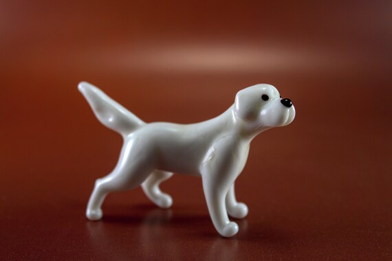 Color Glass Labrador Figurine.Dog Figurine Glass.Figure miniature.glass ...