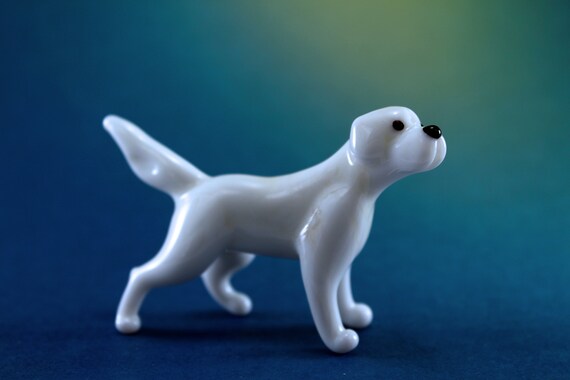 Color Glass Labrador Figurine.Dog Figurine Glass.Figure miniature.glass ...