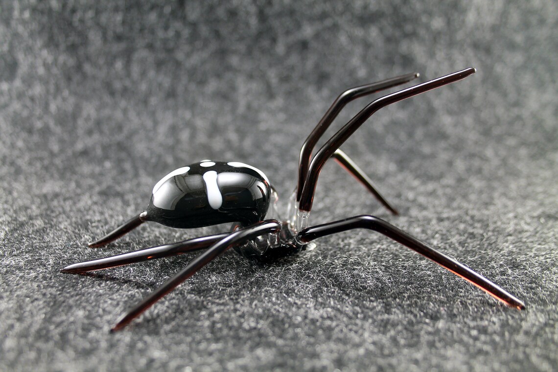 Glass spider art glass home decor glass spider fused glass | Etsy