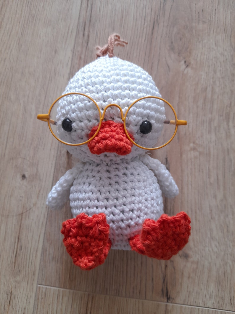Zaico el patito y sus lentes, amigurumi, muñeco de ganchillo, pato de ...
