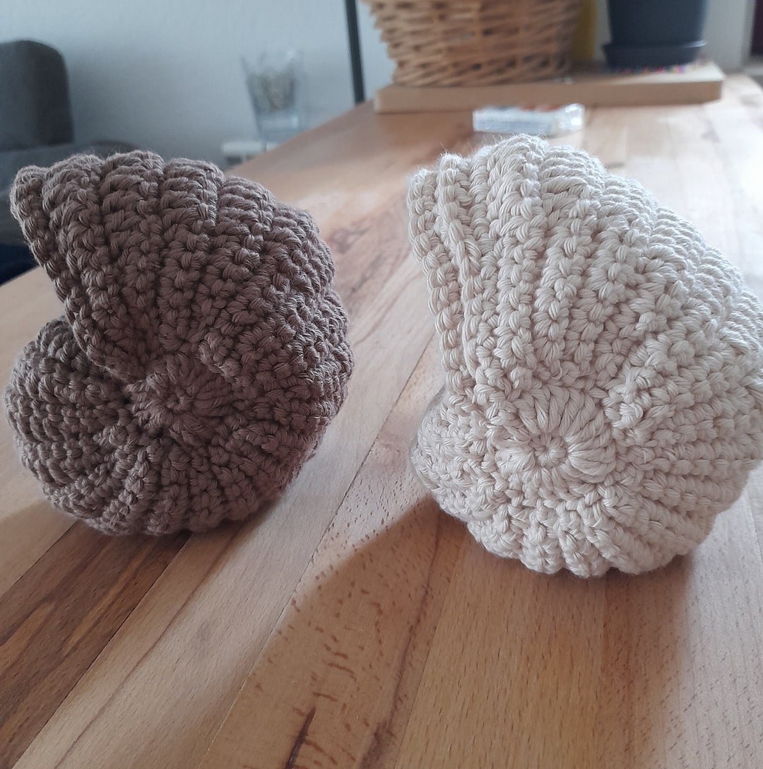 Pretty Crochet Shell, Nautilus Crochet, Shellcrochet, Baby Shower ...