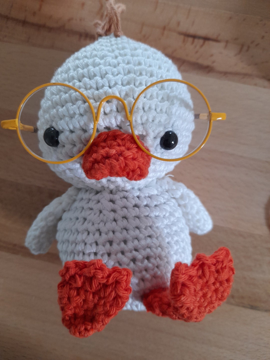 Zaico el patito y sus lentes, amigurumi, muñeco de ganchillo, pato de ...