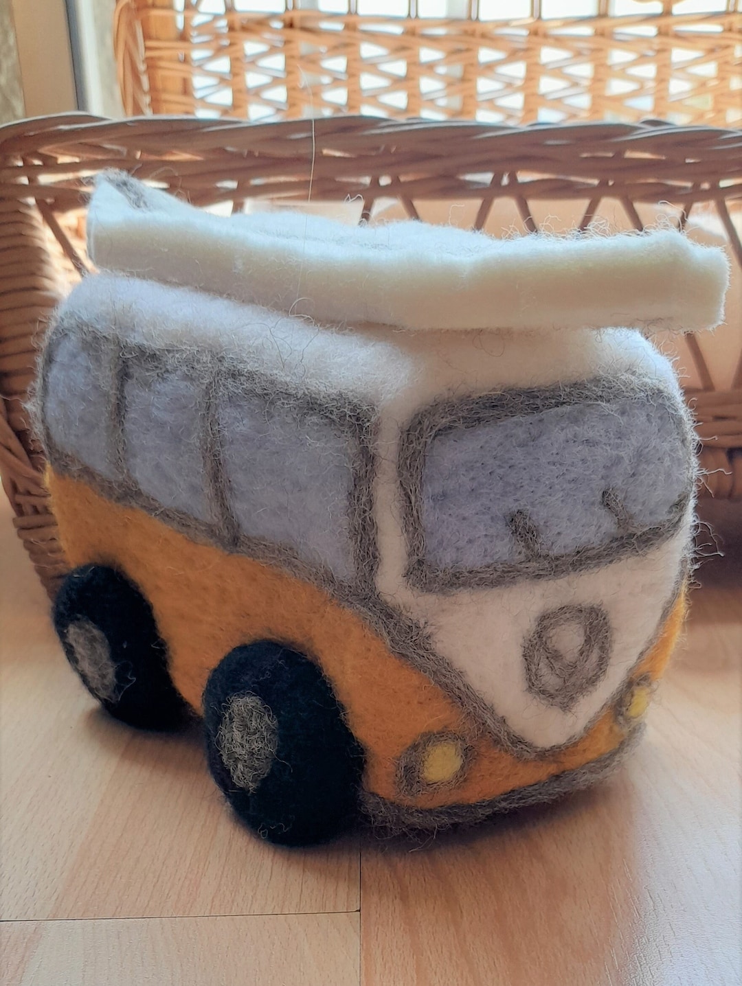 Let's Go! Needle Felt Camper Van, Felted Camper Van, Felted Bus ...