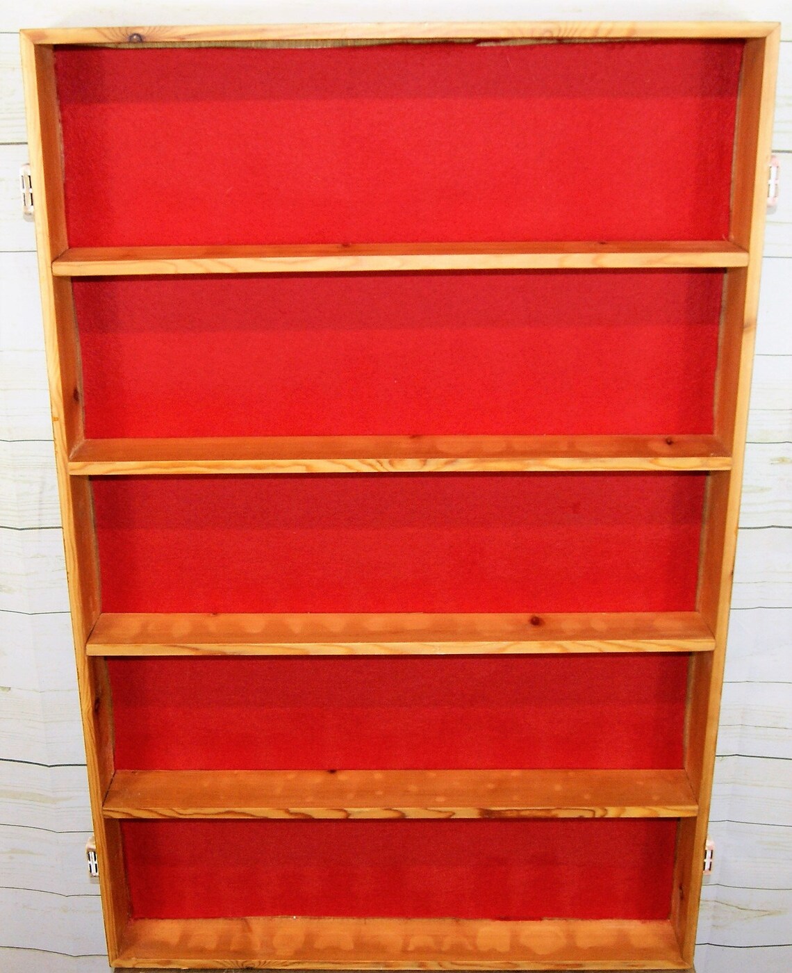 Large Trinket, Curios or Collectables, Polished, Wooden Display, 5 ...