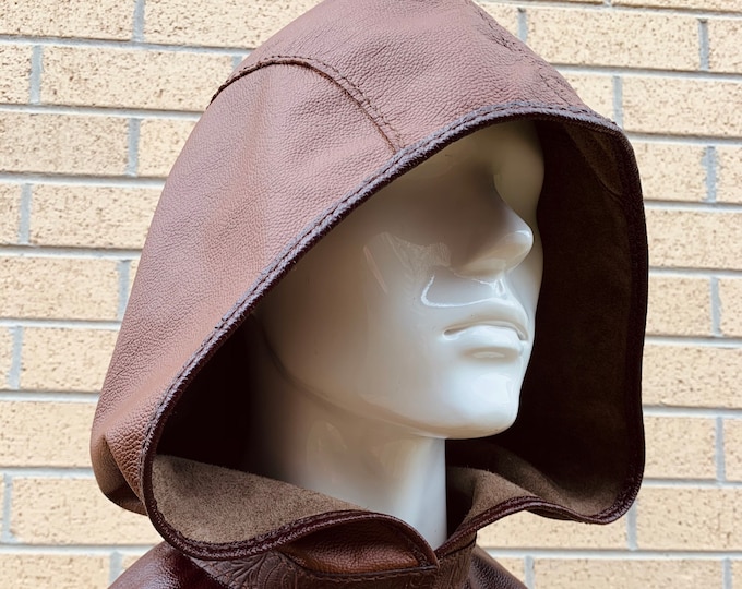 Leather LARP Hood (made to Order) - Etsy