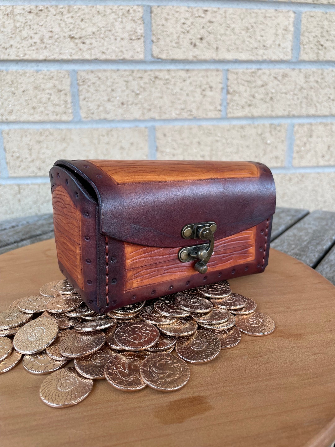 Handmade Medium Sized Leather Treasure Chest (made to Order) - Etsy