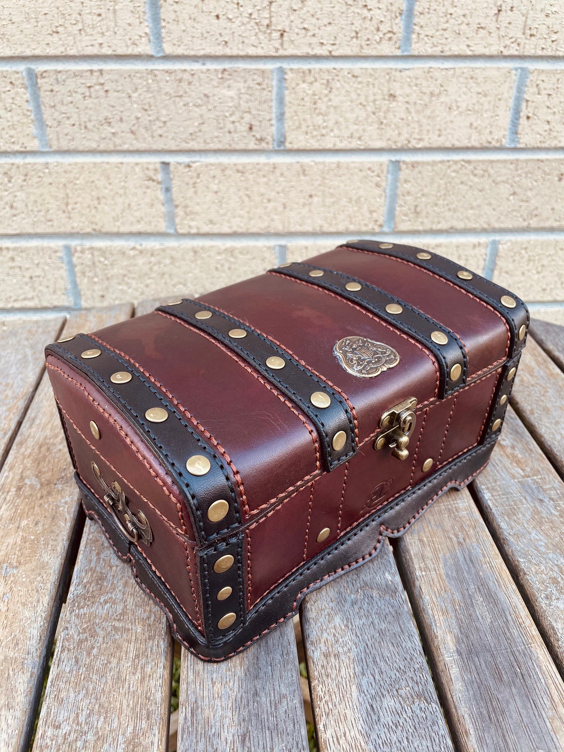 Leather Treasure Chest made to Order - Etsy