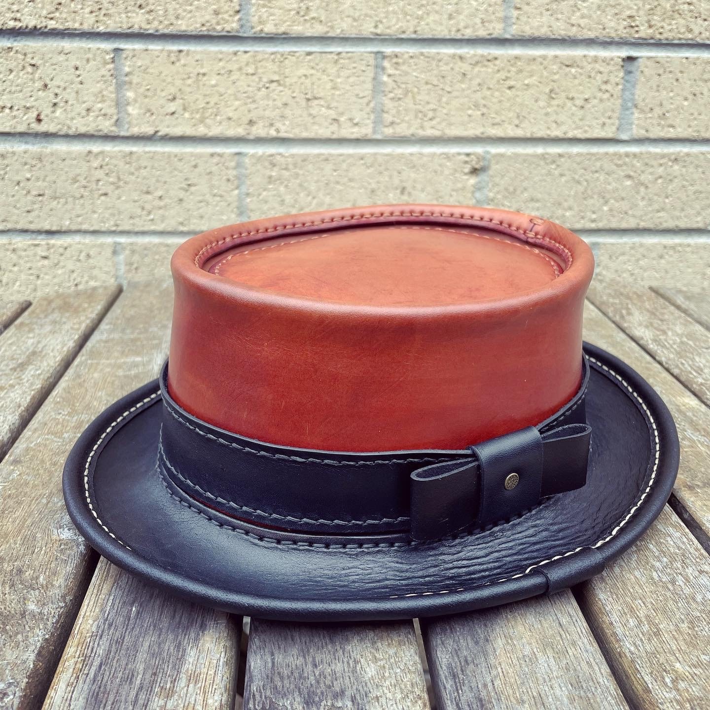 Leather Pork Pie Hat made to Order - Etsy