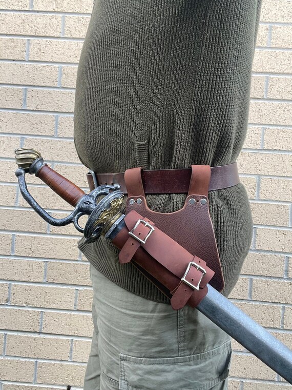 Adjustable Leather Sword Frog made to Order - Etsy