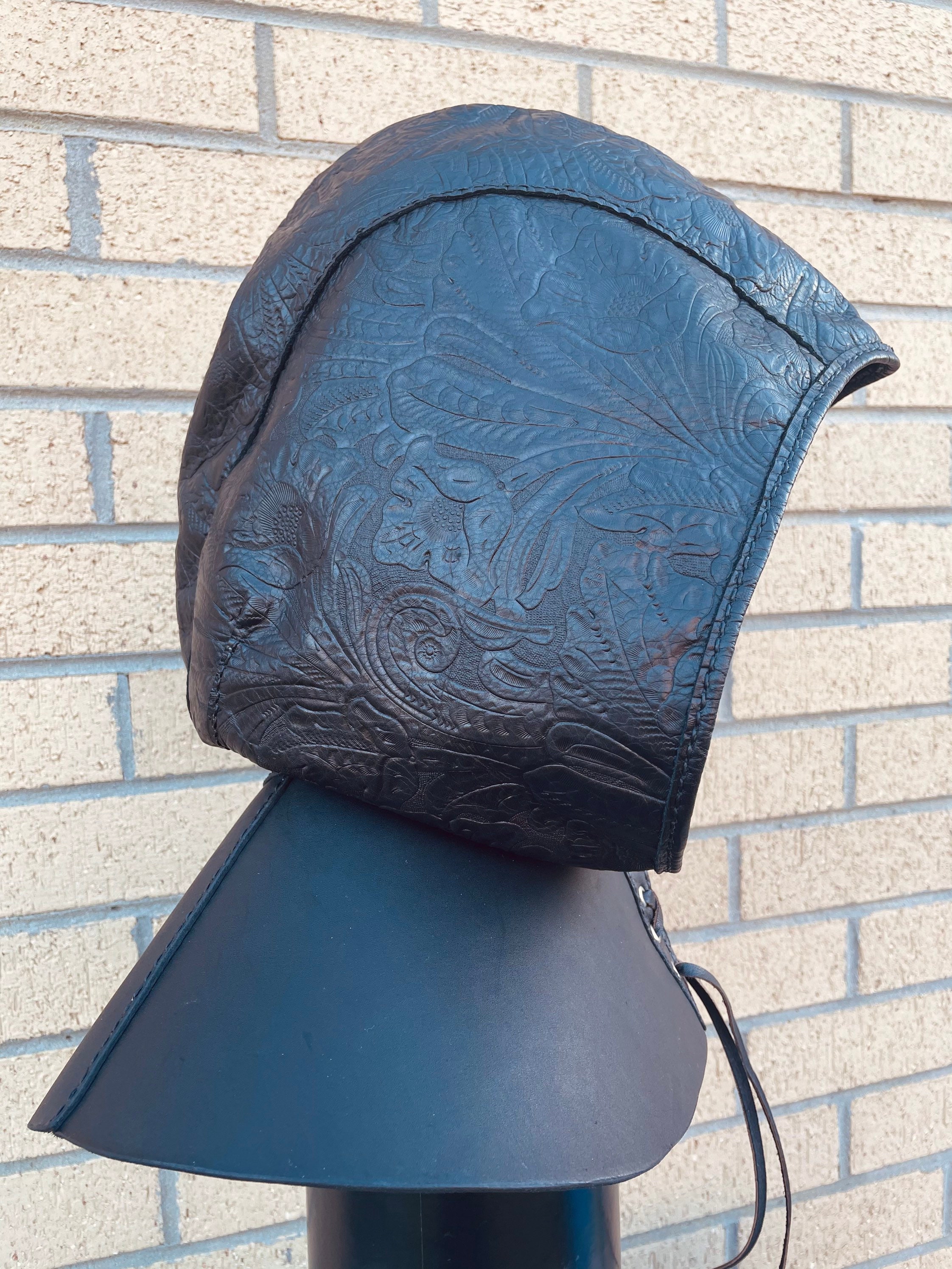 Leather LARP Hood (made to Order) - Etsy