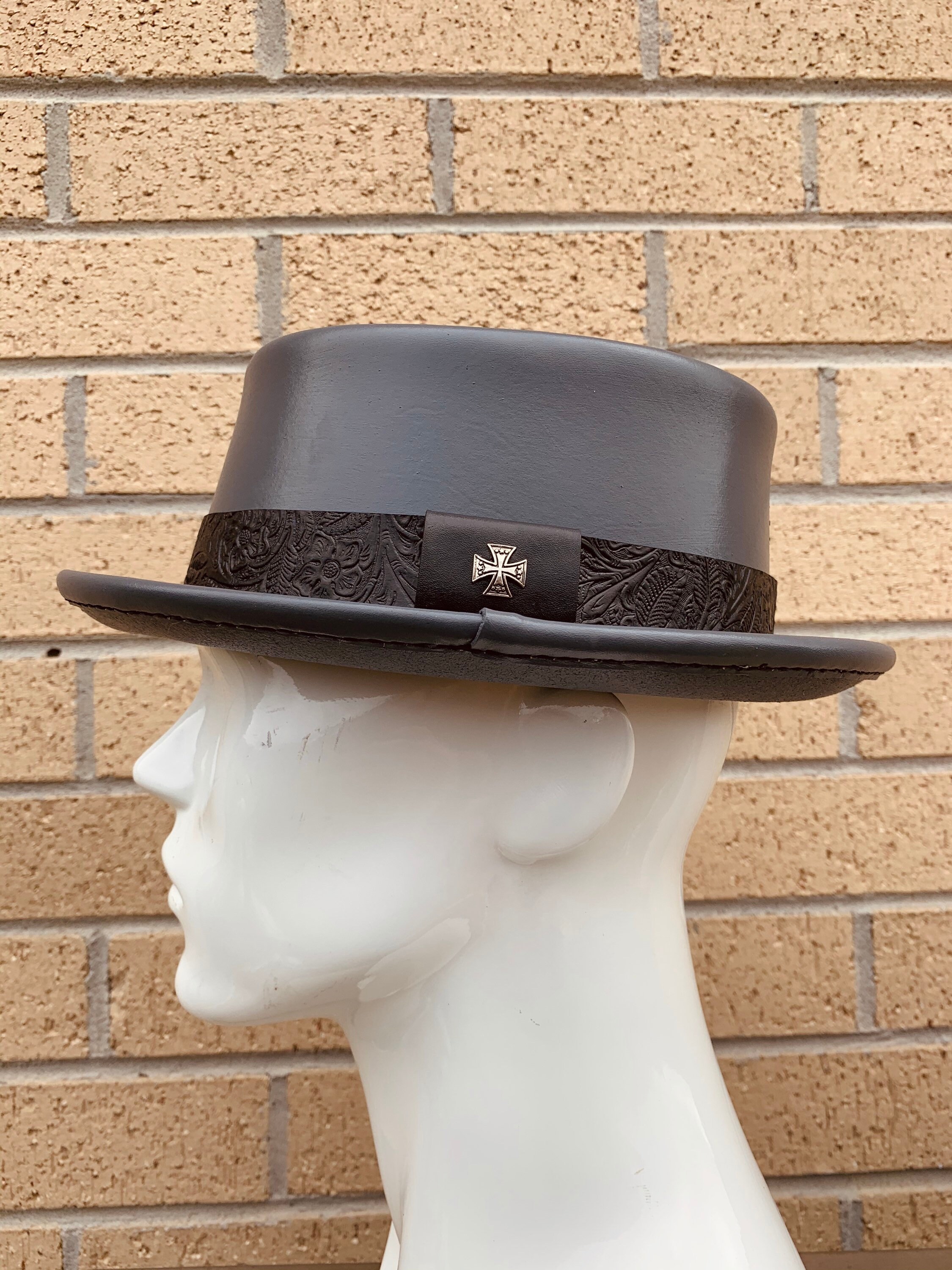Leather Pork Pie Hat made to Order - Etsy