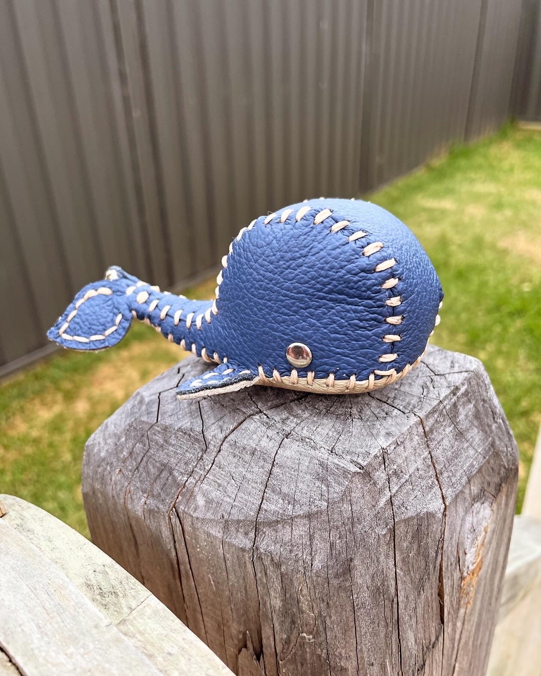 Leather Whale Desk Buddy (made to Order) - Etsy