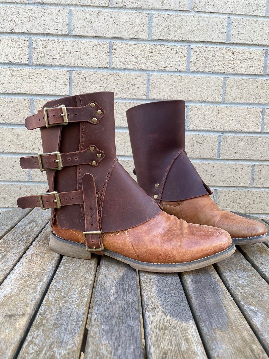 Short Leather Gaiters (made to Order) - Etsy