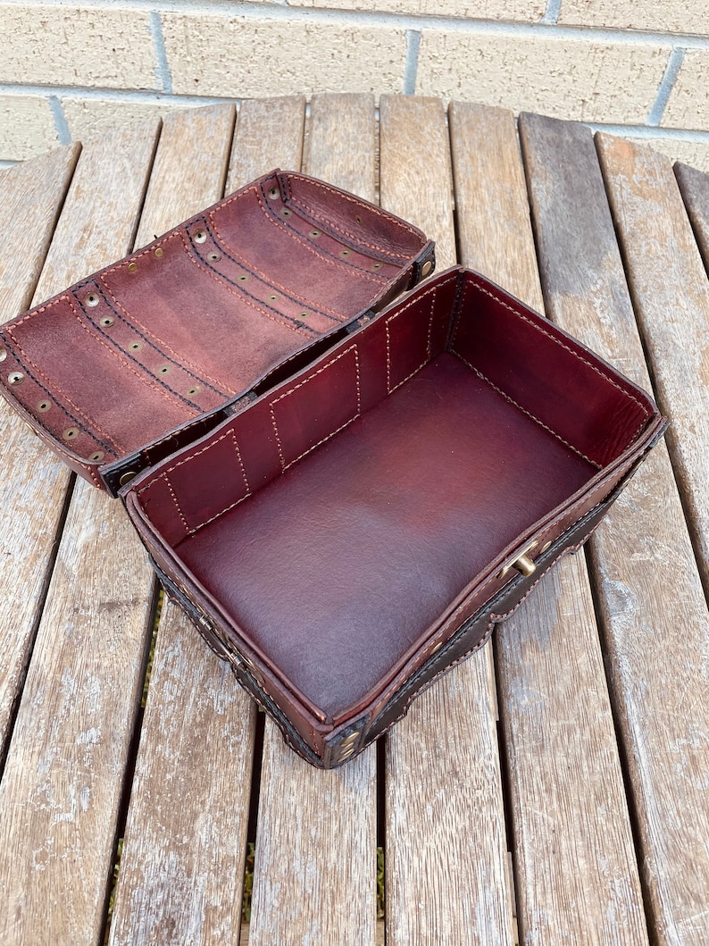 Leather Treasure Chest made to Order - Etsy