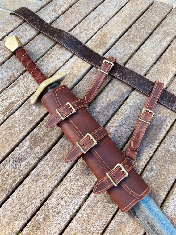 Adjustable Leather Sword Frog made to Order | Etsy