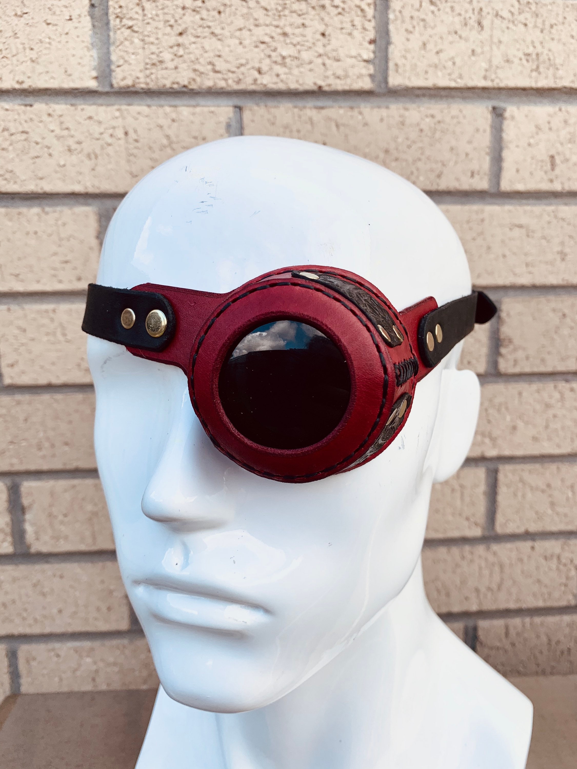 Steampunk Leather Monocle made to Order - Etsy