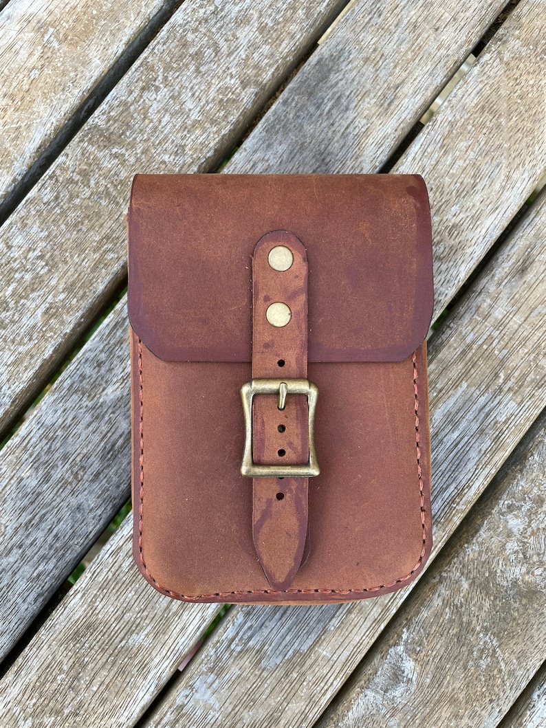 Buckled Leather Pouch (made to Order) - Etsy