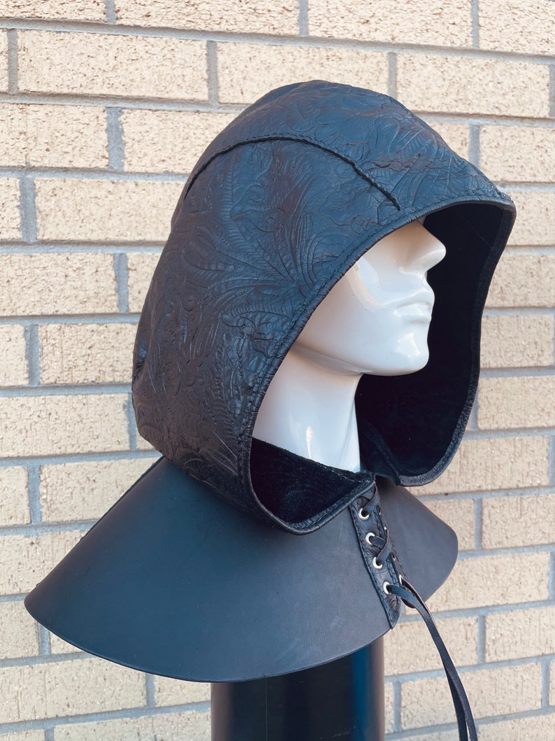 Leather LARP Hood (made to Order) - Etsy
