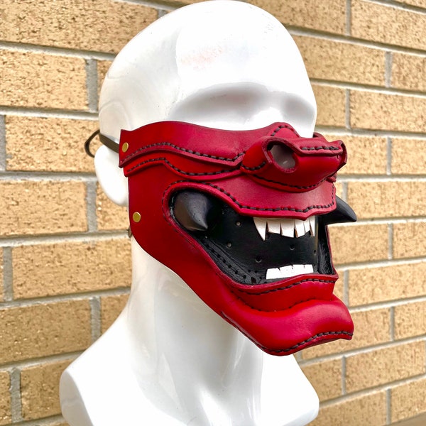 Oni Mask Half Face - Etsy