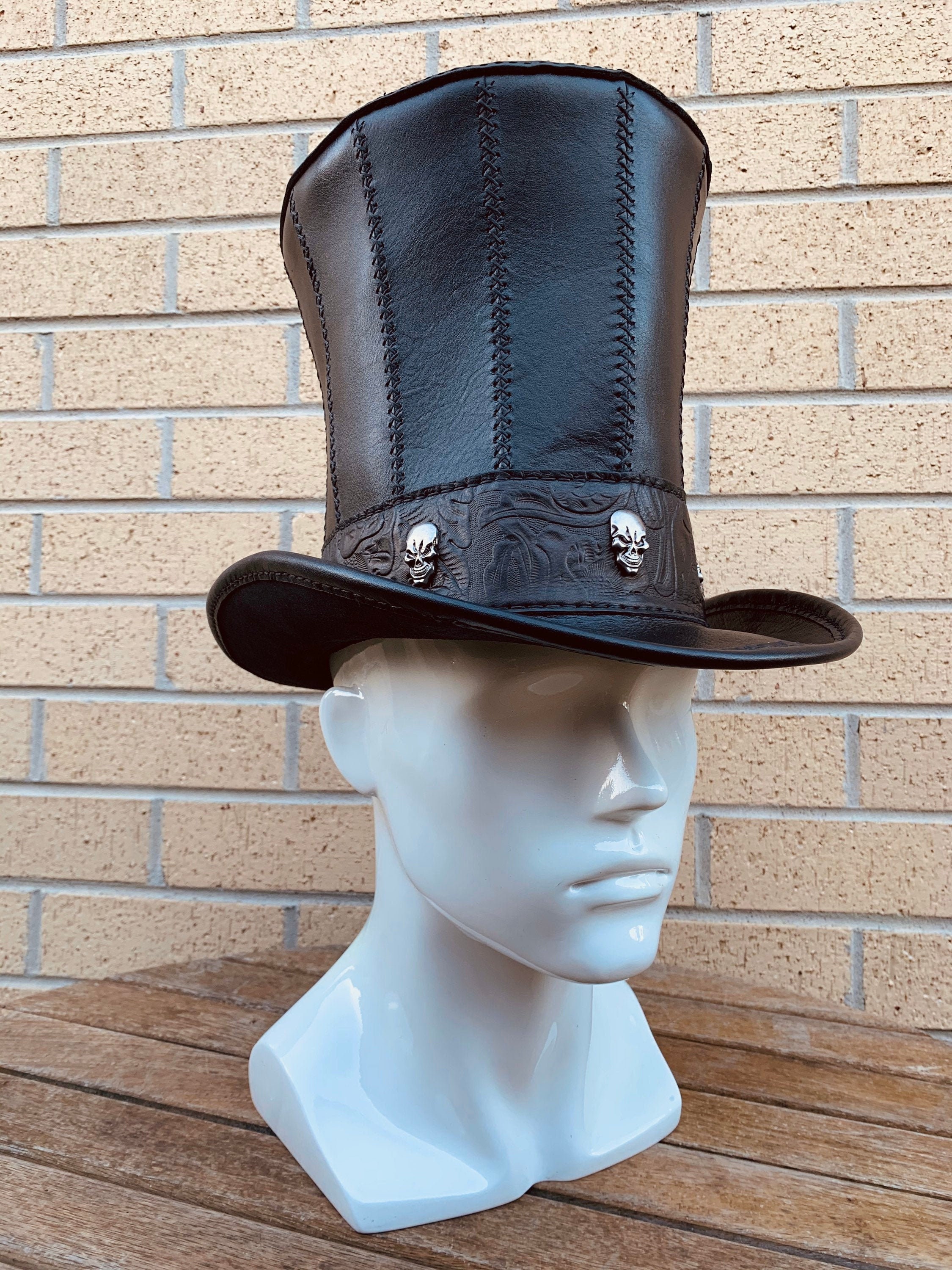 Cuir Voodoo Top Hat fait sur commande | Etsy