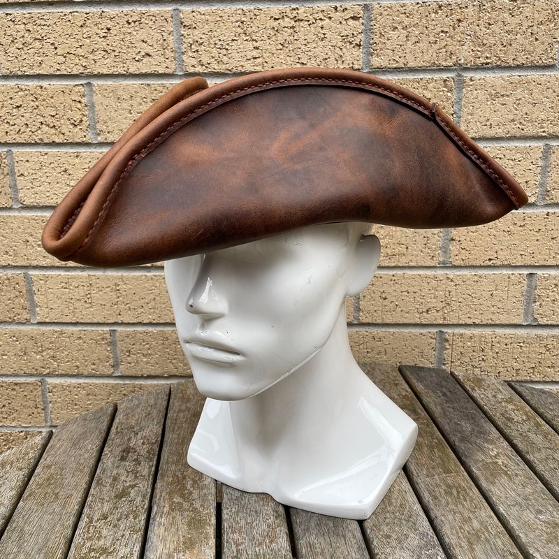 Mens Leather Captains Hat - Etsy