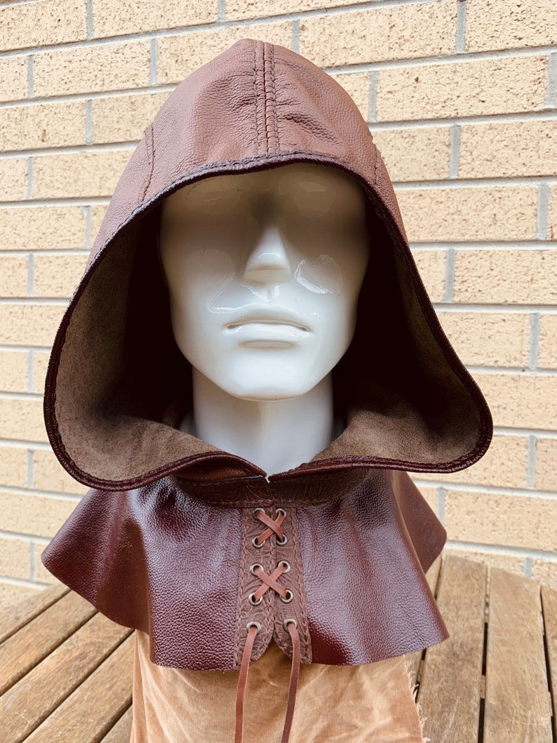 Leather LARP Hood (made to Order) - Etsy