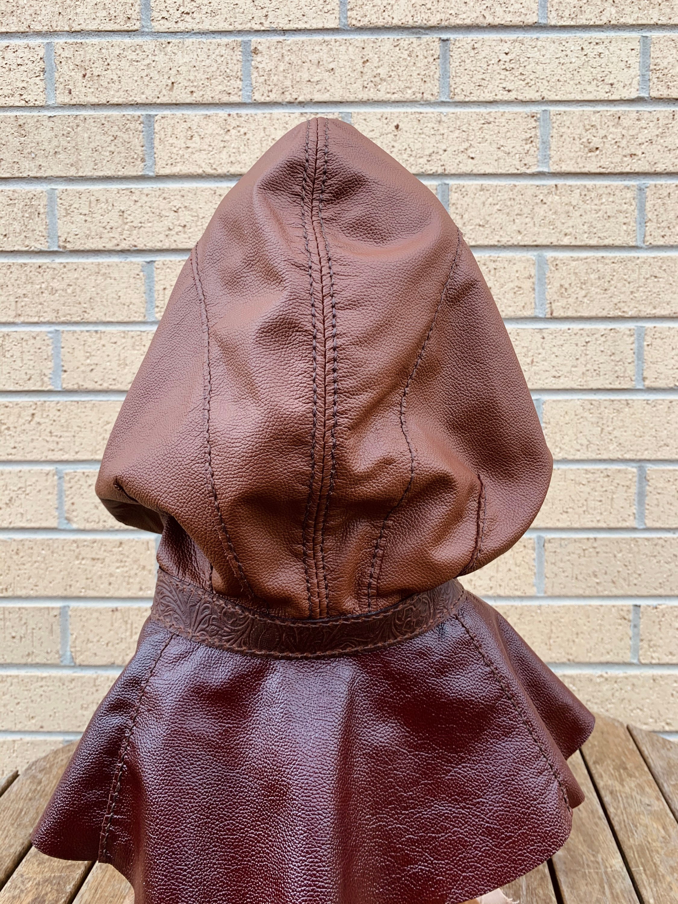 Leather LARP Hood (made to Order) - Etsy